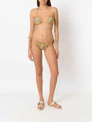 AMIR SLAMA Palm Leaf Triangle Bikini