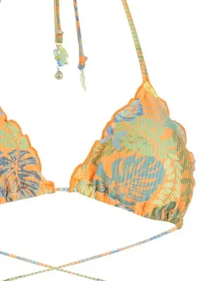 AMIR SLAMA Palm Leaf Triangle Bikini
