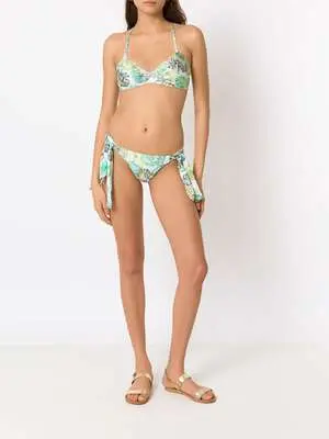 AMIR SLAMA Palm Leaf Print Bikini