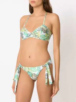 AMIR SLAMA Palm Leaf Print Bikini