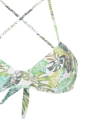 AMIR SLAMA Palm Leaf Print Bikini