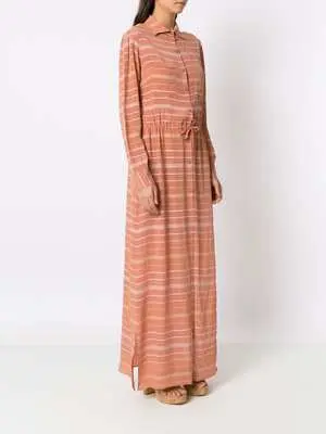 AMIR SLAMA Striped Silk Maxi Dress