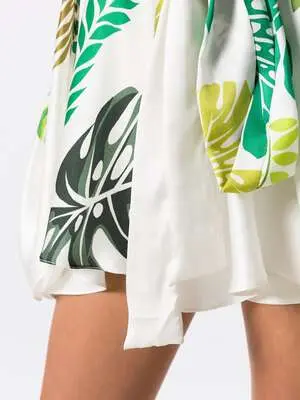 AMIR SLAMA Palm Leaf Print Beach Dress