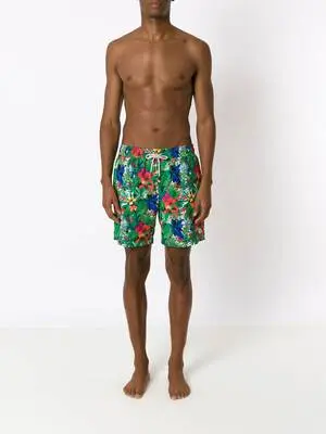 AMIR SLAMA Floral-print Swim Shorts