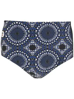AMIR SLAMA Abstract Swimming Shorts - Blue