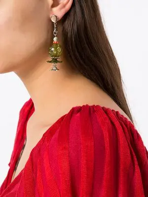 AMIR SLAMA Interchangeable Charm Bracelet And Drop Earrings Set