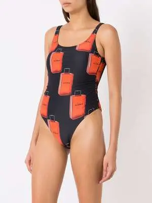 AMIR SLAMA Graphic Print One Piece Swimsuit