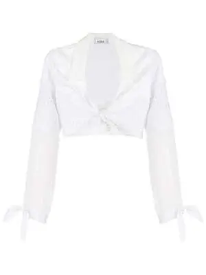 AMIR SLAMA Tie-front Cropped Shirt