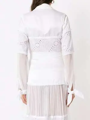 AMIR SLAMA Tie-front Cropped Shirt