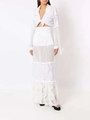 AMIR SLAMA Broderie Anglaise Full Skirt