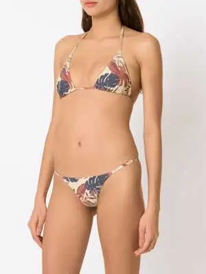 AMIR SLAMA Palm Leaf Print Bikini