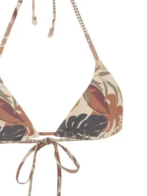 AMIR SLAMA Palm Leaf Print Bikini
