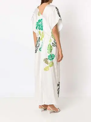 AMIR SLAMA Palm Leaf-print Beach Dress