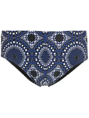 AMIR SLAMA Abstract-print Swimming Trunks - Blue
