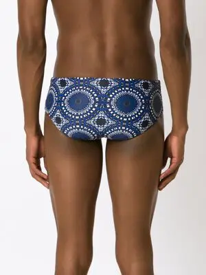 AMIR SLAMA Abstract-print Swimming Trunks