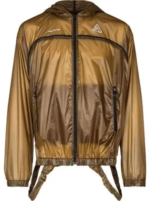 Undercover Logo-print Hooded Performance Jacket - Brown