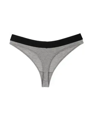 TOM FORD Logo-waistband Thong - Grey