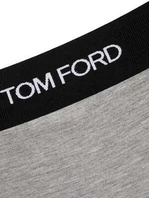 TOM FORD Logo-waistband Thong - Grey