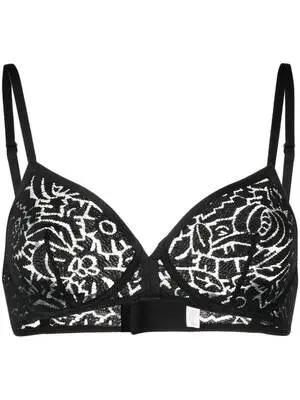 ERES Floral Lace-detail Bra - Black