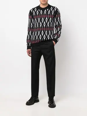 Valentino Garavani Intarsia-knit Virgin Wool Jumper