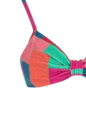 AMIR SLAMA Patchwork Print Bikini