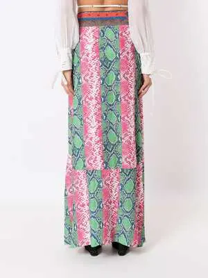 AMIR SLAMA Patchwork Panelled Maxi Skirt