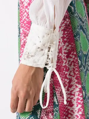 AMIR SLAMA Cropped Silk Blouse