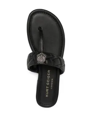 Kurt Geiger Kensington Flat Sandals - Black
