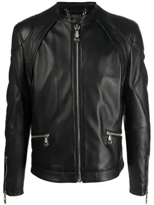 Philipp Plein Zip-through Biker Jacket