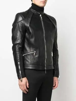 Philipp Plein Zip-through Biker Jacket