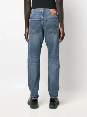 DIESEL® 1995 Ripped Straight-leg Jeans - Blue