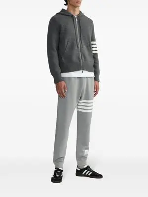 Thom Browne Ottoman Rib 4-bar Stripe Track Pants - Grey