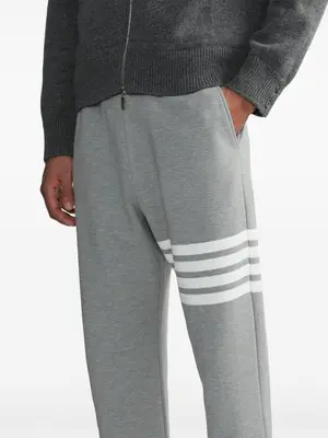 Thom Browne Ottoman Rib 4-bar Stripe Track Pants - Grey