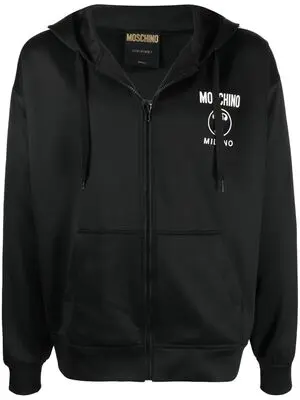 Moschino Logo-print Zip-up Hoodie