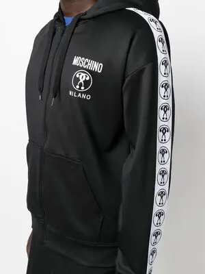 Moschino Logo-print Zip-up Hoodie