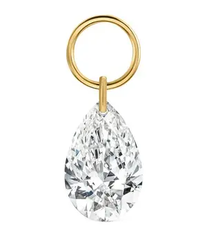 MARIA TASH Yellow Pear Floating Diamond Charm - Gold