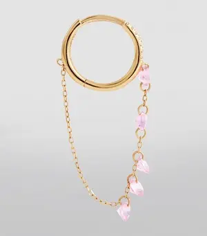 PERSEE Yellow Gold, Diamond And Sapphire Danaé Single Earring