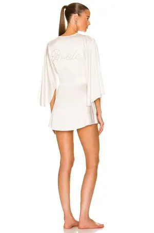 Fleur Du Mal Embroidered Angel Sleeve Robe - Ivory