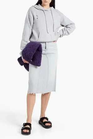 Rag & Bone Faded Denim Midi Skirt