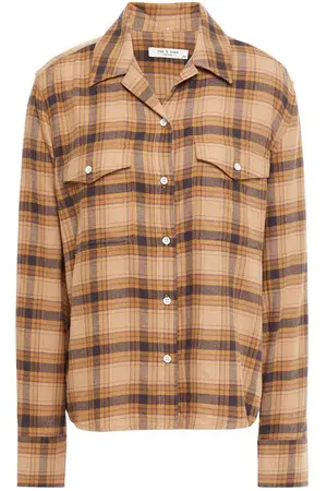 Rag & Bone Rag & Bone May Checked Flannel Shirt - Camel