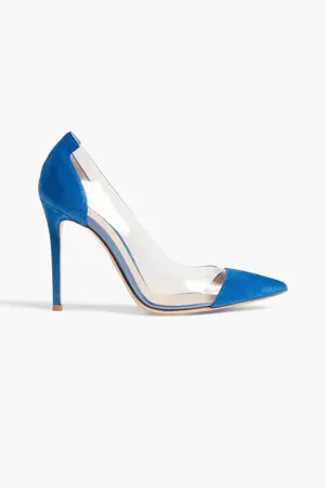 GIANVITO ROSSI Gianvito Rossi Fishnet And PVC Pumps Azure