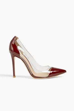 GIANVITO ROSSI Gianvito Rossi Fishnet And PVC Pumps Claret