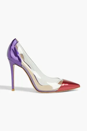 GIANVITO ROSSI Gianvito Rossi Fishnet And PVC Pumps Red