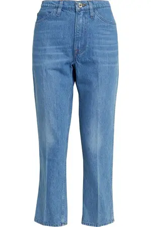 FRAME Le Pixie Cropped Mid-Rise Straight-Leg Jeans