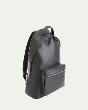 ROYCE NEW YORK Leather Executive 13" Laptop Backpack - Black