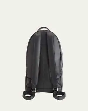 ROYCE NEW YORK Leather Executive 13" Laptop Backpack - Black