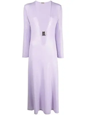 Dodo Bar Or Sequin-embellished Plunge Dress