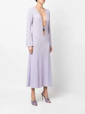 Dodo Bar Or Sequin-embellished Plunge Dress