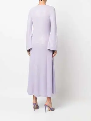Dodo Bar Or Sequin-embellished Plunge Dress