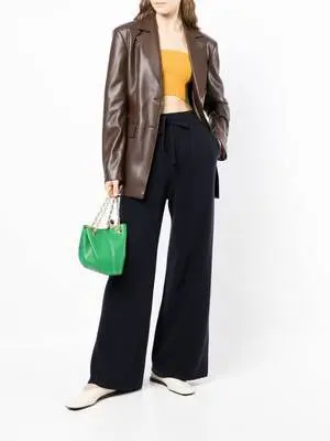 Nanushka Ribbed Wide-leg Trousers